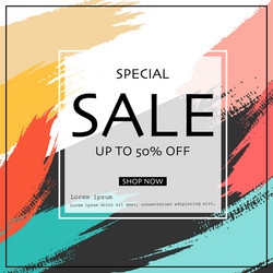 Modern square banner design for social media Vector Image