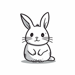 Rabbit doe hand-drawn doodle style Royalty Free Vector Image