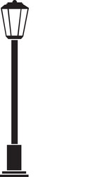 Street light lamp post isolated Royalty Free Vector Image