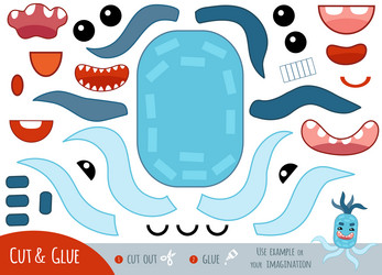 Education paper game for children cute bacteria Vector Image