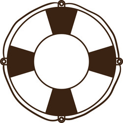 Lifesaving float in white background Royalty Free Vector