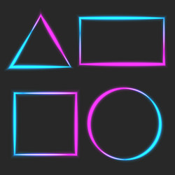 Neon frame set Royalty Free Vector Image - VectorStock