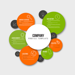 Design infographic template of company overview Vector Image