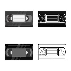 Design videotape and videocassette logo Royalty Free Vector