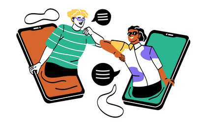People Greeting Each Other Vector Images (over 470)