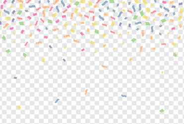 Colorful confetti on transparent background Vector Image