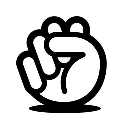 Hand icon with index finger pointing count one Vector Image