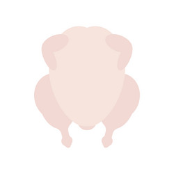Raw chicken carcass crude hen food Royalty Free Vector Image