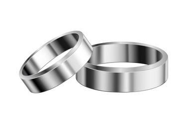 Realistic wedding rings Royalty Free Vector Image