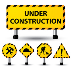 Empty construction sign Royalty Free Vector Image