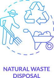 Compost preparation blue gradient concept icon Vector Image