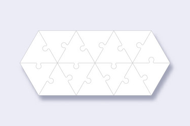 Three pieces puzzle jigsaw triangle info graphic Vector Image