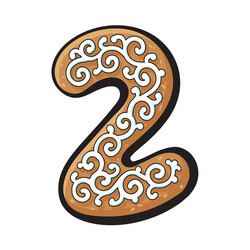 Christmas gingerbread cookies alphabet Royalty Free Vector