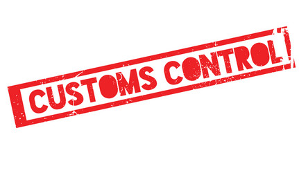 Customs control rubber stamp Royalty Free Vector Image