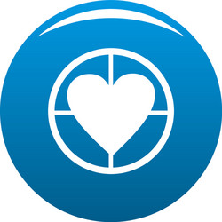 Gunpoint heart icon simple Royalty Free Vector Image