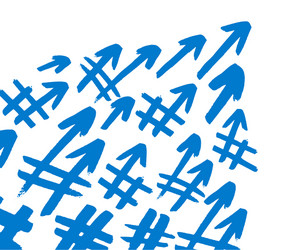 Hashtag signs number sign hash or pound sign Vector Image