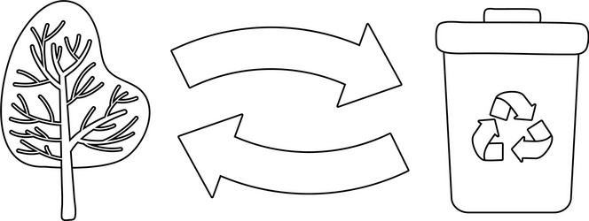 Recycle tras and tree design Royalty Free Vector Image