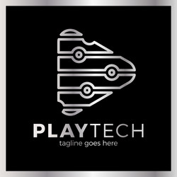 Play tech logo Royalty Free Vector Image - VectorStock