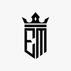 Em initial letter logo design modern template Vector Image