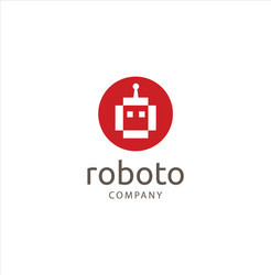 Recycled robot logo design Royalty Free Vector Image