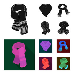 Various kinds of scarves and shawls Royalty Free Vector