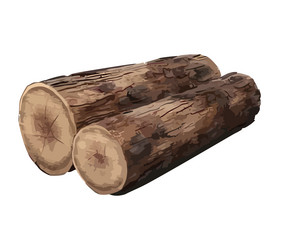 Woodpile stack of timber logs Royalty Free Vector Image