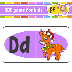 Set abc flash cards alphabet for kids learning Vector Image