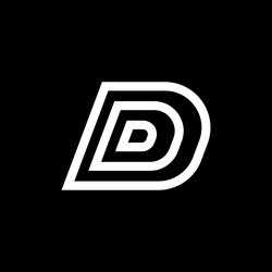 Letter d monogram with overlapping line logo Vector Image