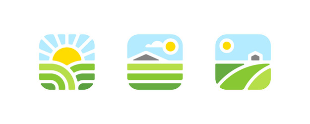 Rural Farm Landscape Template Royalty Free Vector Image
