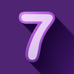 Number seven brand logo Royalty Free Vector Image