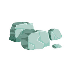 Set of rocks and stones grey Royalty Free Vector Image