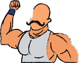 Strongman Mustache Circus Vector Images (over 310)