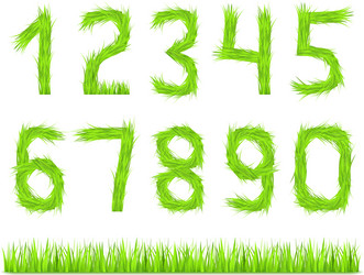 Green Grass Alphabet Set Royalty Free Vector Image