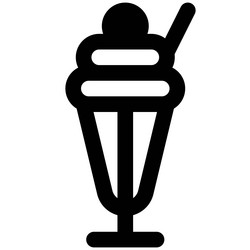 Milkshake beverage outline icon set Royalty Free Vector