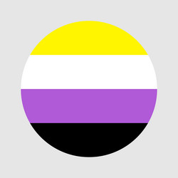 Nonbinary emoji icon on white background Vector Image