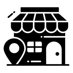 Shop location icon related map location Royalty Free Vector