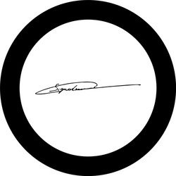 Signature handwriting icon in circle round Vector Image