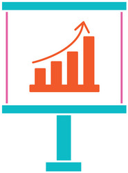 Statistics graphics cartoon Royalty Free Vector Image