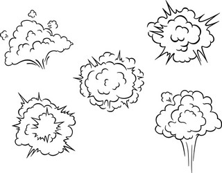 Nuclear explosion mushroom cloud drawing Vector Image