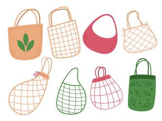 Cartoon bag with fruits Royalty Free Vector Image