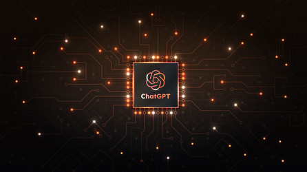 Chatgpt blue chip concept Royalty Free Vector Image