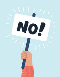 Two hands holding white sheet Royalty Free Vector Image