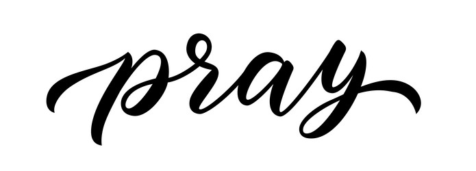 Faith word christian religious calligraphy text Vector Image