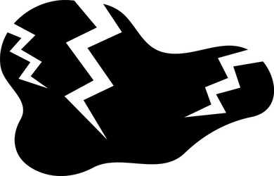 Crack scratched icon Royalty Free Vector Image