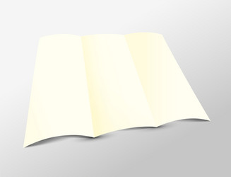 Cream trifold leaflet Royalty Free Vector Image