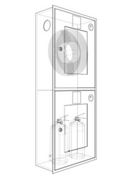 Fire hose box composition Royalty Free Vector Image
