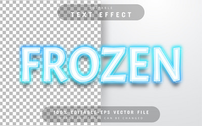 Frozen text effect Royalty Free Vector Image - VectorStock