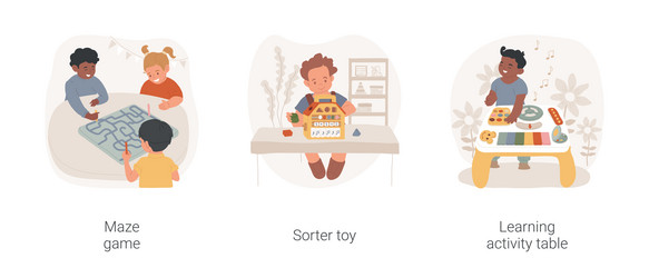 Childhood myopia isolated cartoon Royalty Free Vector Image