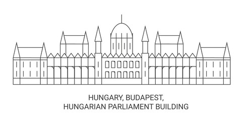 Hungary budapest hungarian parliament building Vector Image