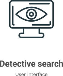 Hide and seek outline icon thin line black Vector Image